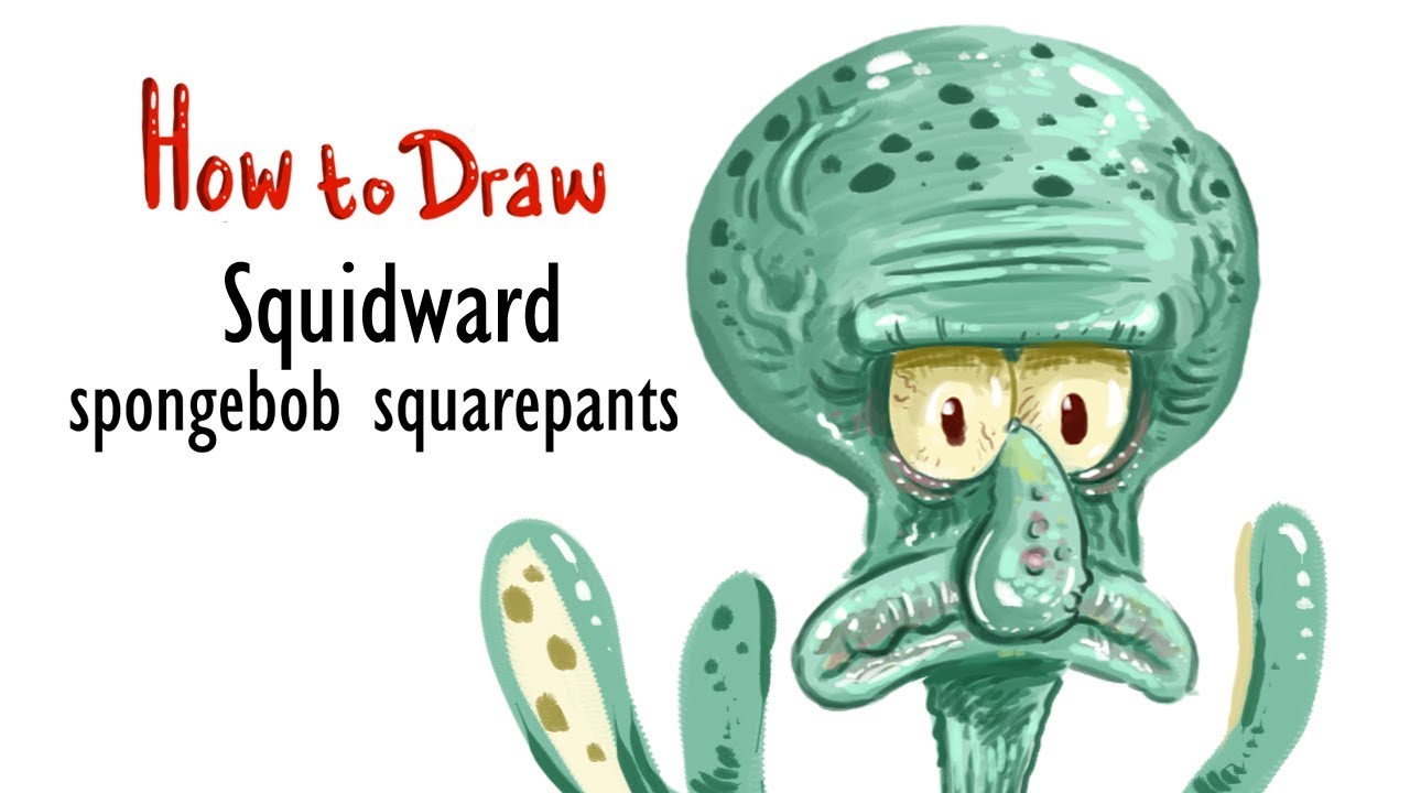 How To Draw and Colour squidward speed painting - YouTube