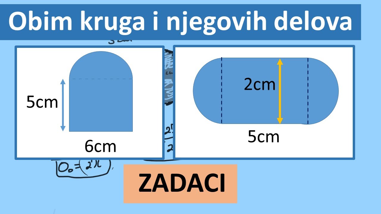 Obim kruga i njegovih delova - YouTube