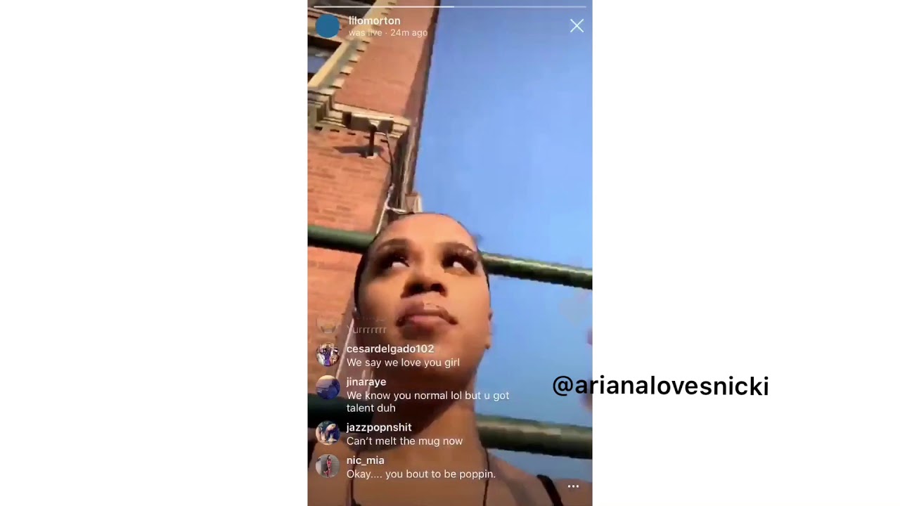 Lilo Morton thanking Nicki Minaj for recognizing her on live ️ # ...