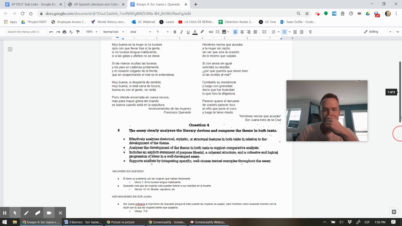 AP Spanish Literature: Unidad 3, Ensayo 4, Comparación de dos obras ...