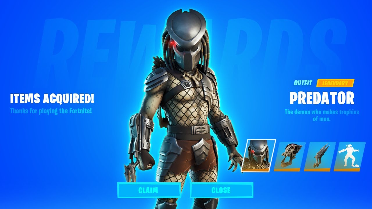 UNLOCKING FREE PREDATOR SKIN in FORTNITE! Predator Boss, Skins & More ...