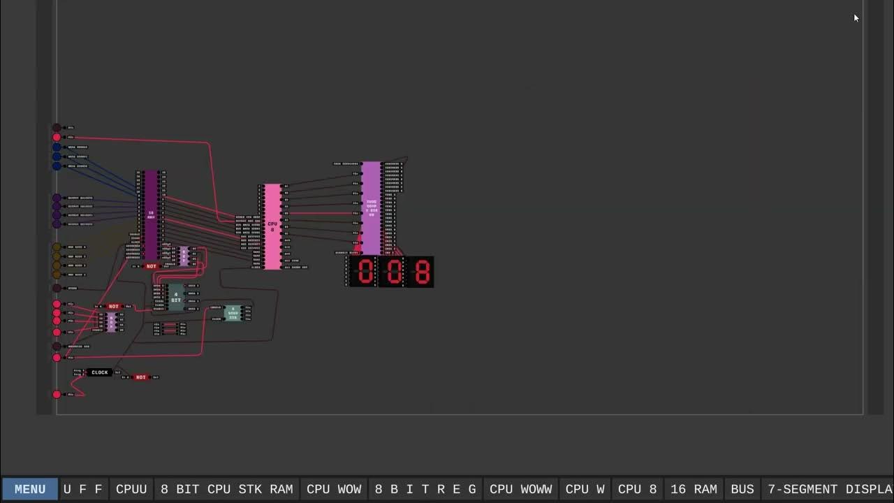Digital Logic Sim. Advanced computer. Work in progress... - YouTube