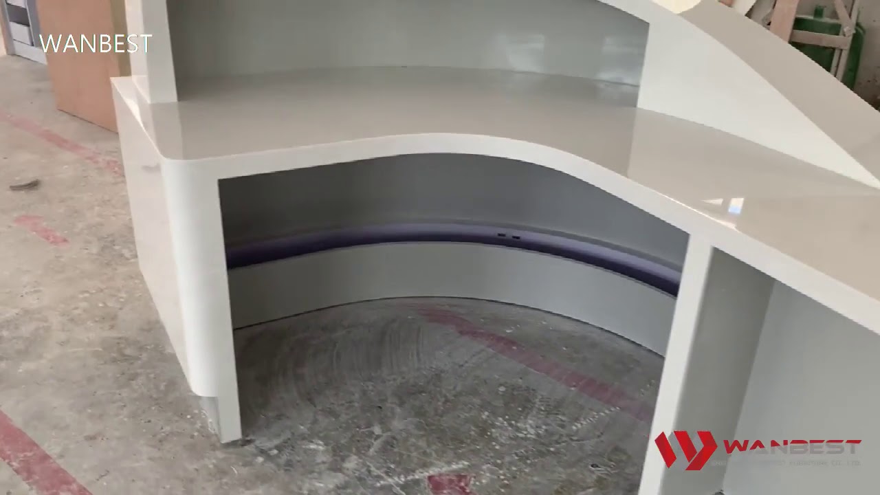 Modern luxury design Marble Solid Surface Hotel Company Reception Desk ...