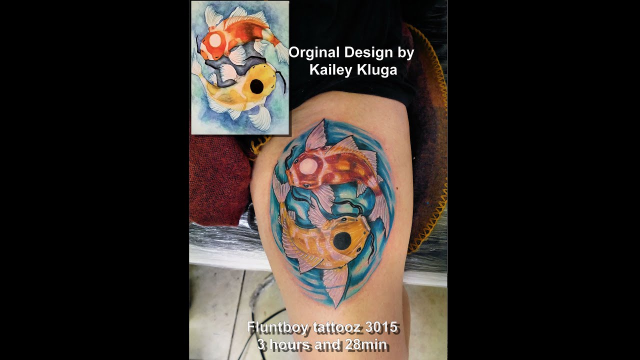 Kailey's Beautiful Colorful Koi Fish tattoo by Fluntboy ( Tattoo ...