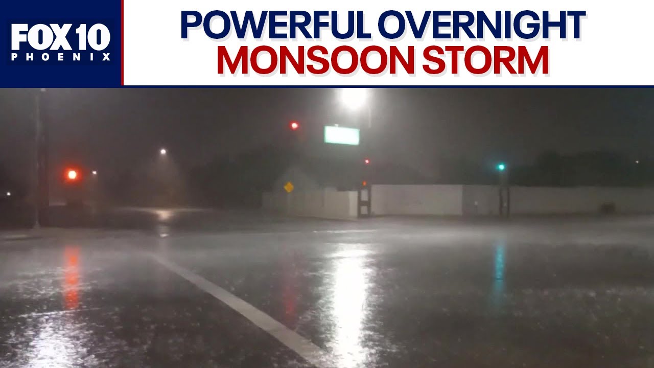 Intense monsoon storm hits Phoenix overnight | FOX 10 Phoenix - YouTube