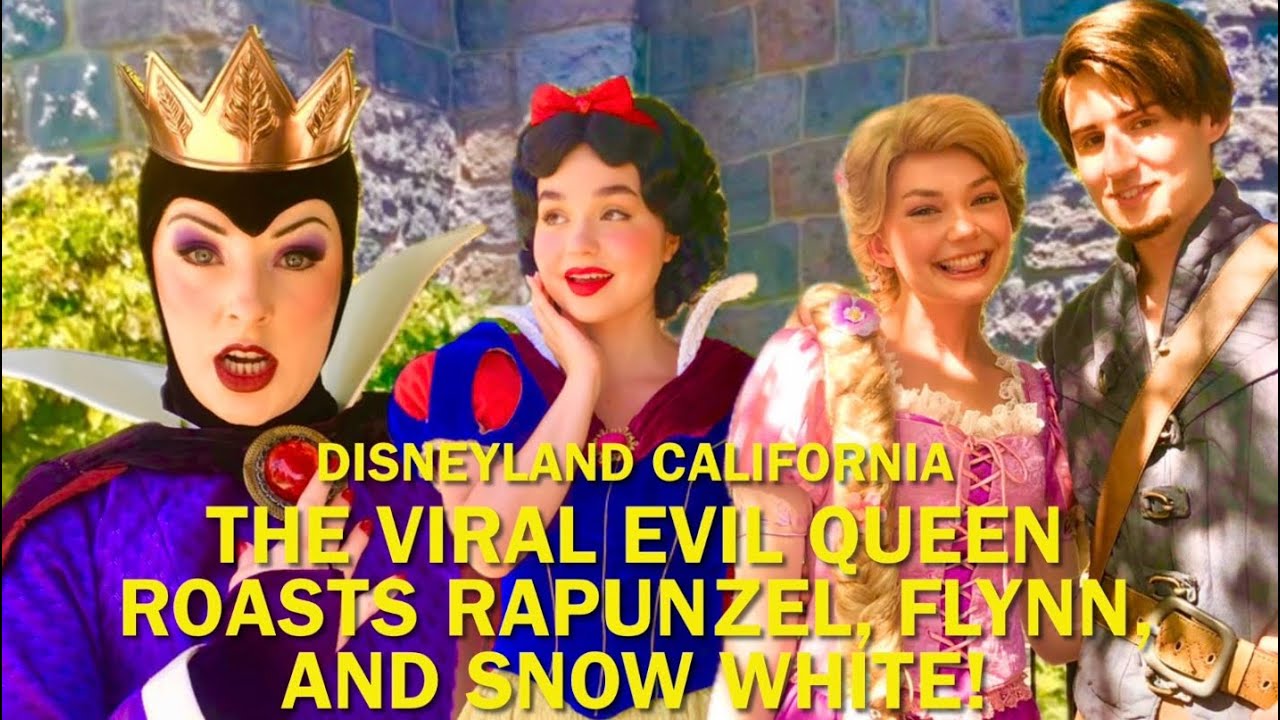 The Viral Evil Queen ROASTS Rapunzel, Flynn Rider, and Snow White at ...