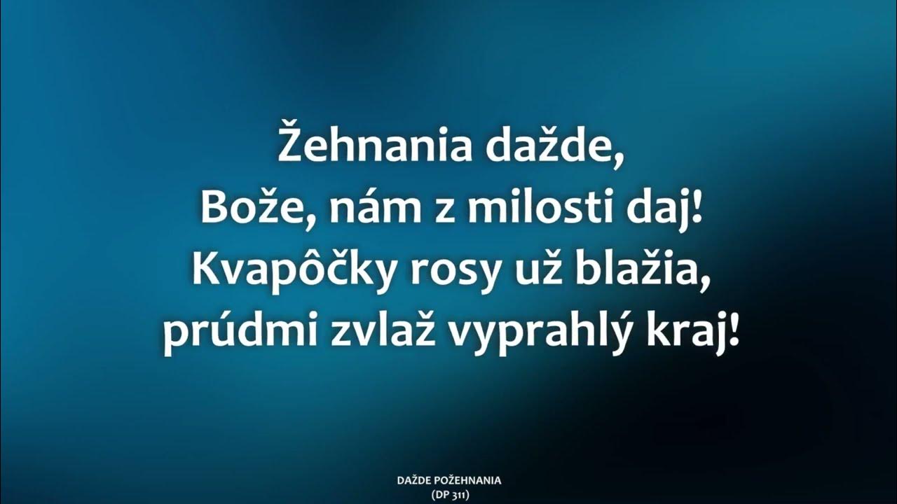 311 Dažde požehnania (ML, spevník Duchovné piesne) - YouTube