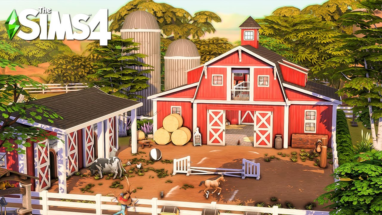 Chestnut Ridge Farm 🚜 The Sims 4 Horse Ranch Speed Build - YouTube
