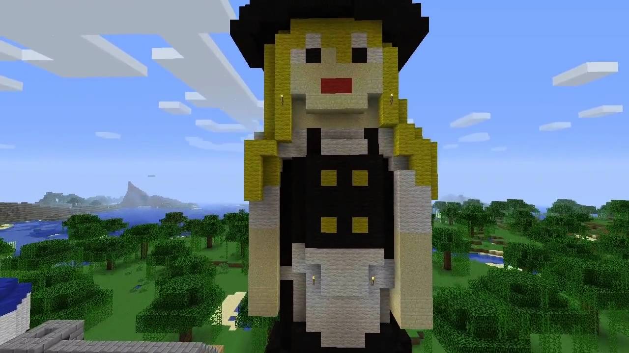 【Touhou Minecraft】 - Marisa, Alice and Reimu in 20:1 Scale 3D Pixel Art ...