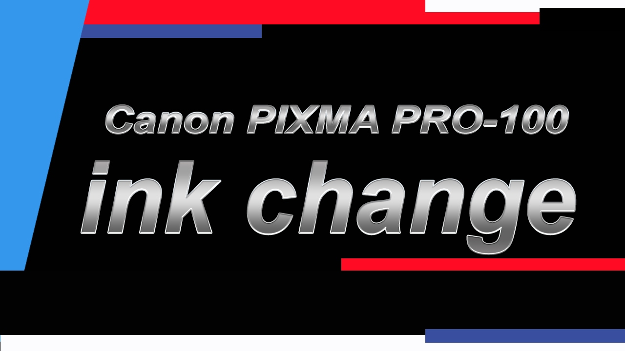 Canon PIXMA PRO-100 Inkjet Photo Printer Ink Change - YouTube