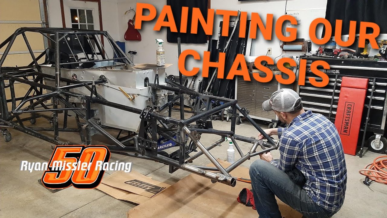 Painting Our Race Car Chassis & Using An Antique Machine In The Machine ...