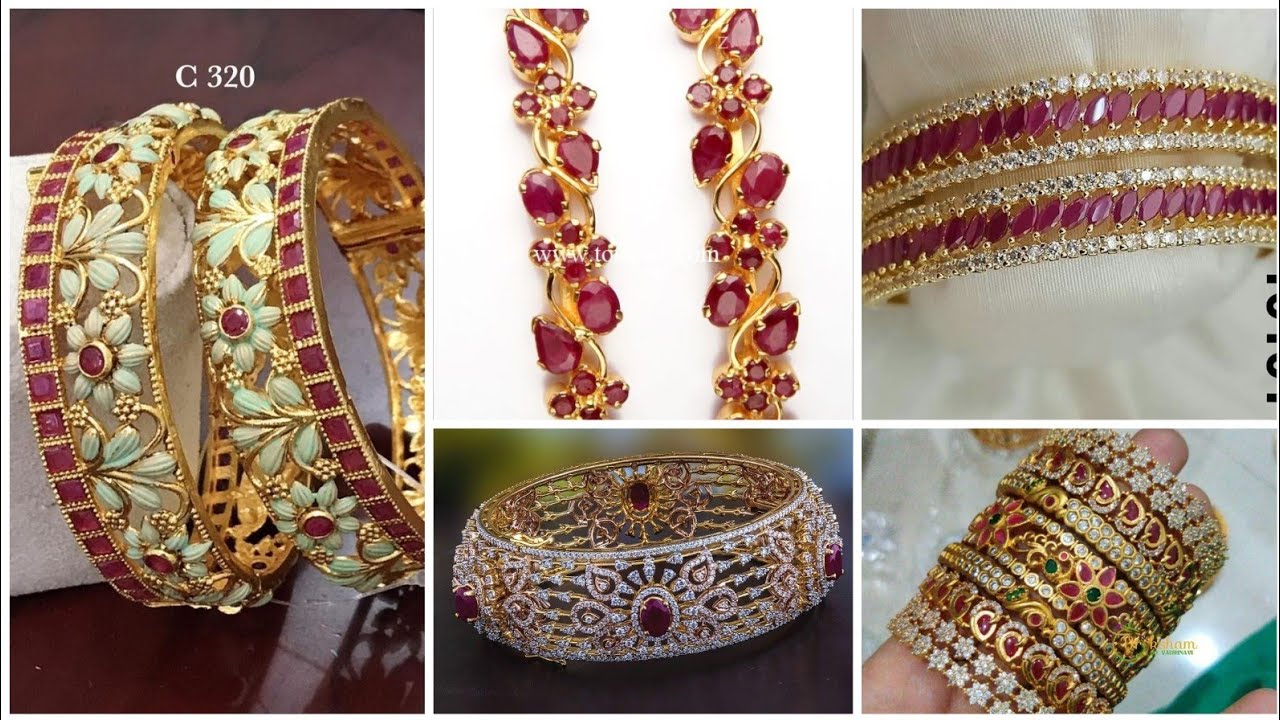 1k & 24k Gold Bangles, Kade Designs Ideas/Latest Gold Jewelry Designs ...