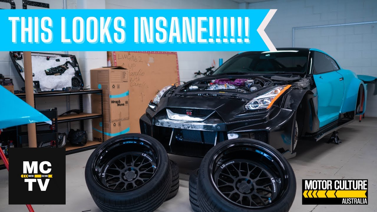 REWRAPPING OUR LIBERTYWALK GTR *MIAMI BLUE* [PT2] - YouTube