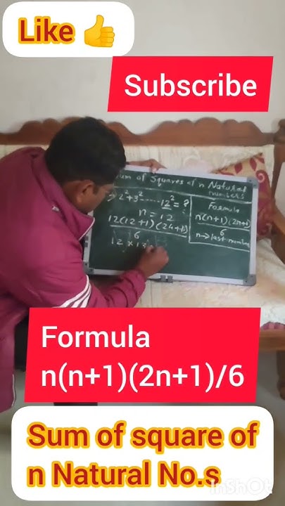 Formula Sum of square of natural numbers #mathtricks #formula #squares ...
