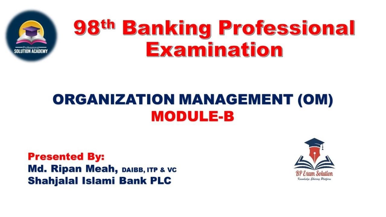 Organization Management_Module-B - YouTube