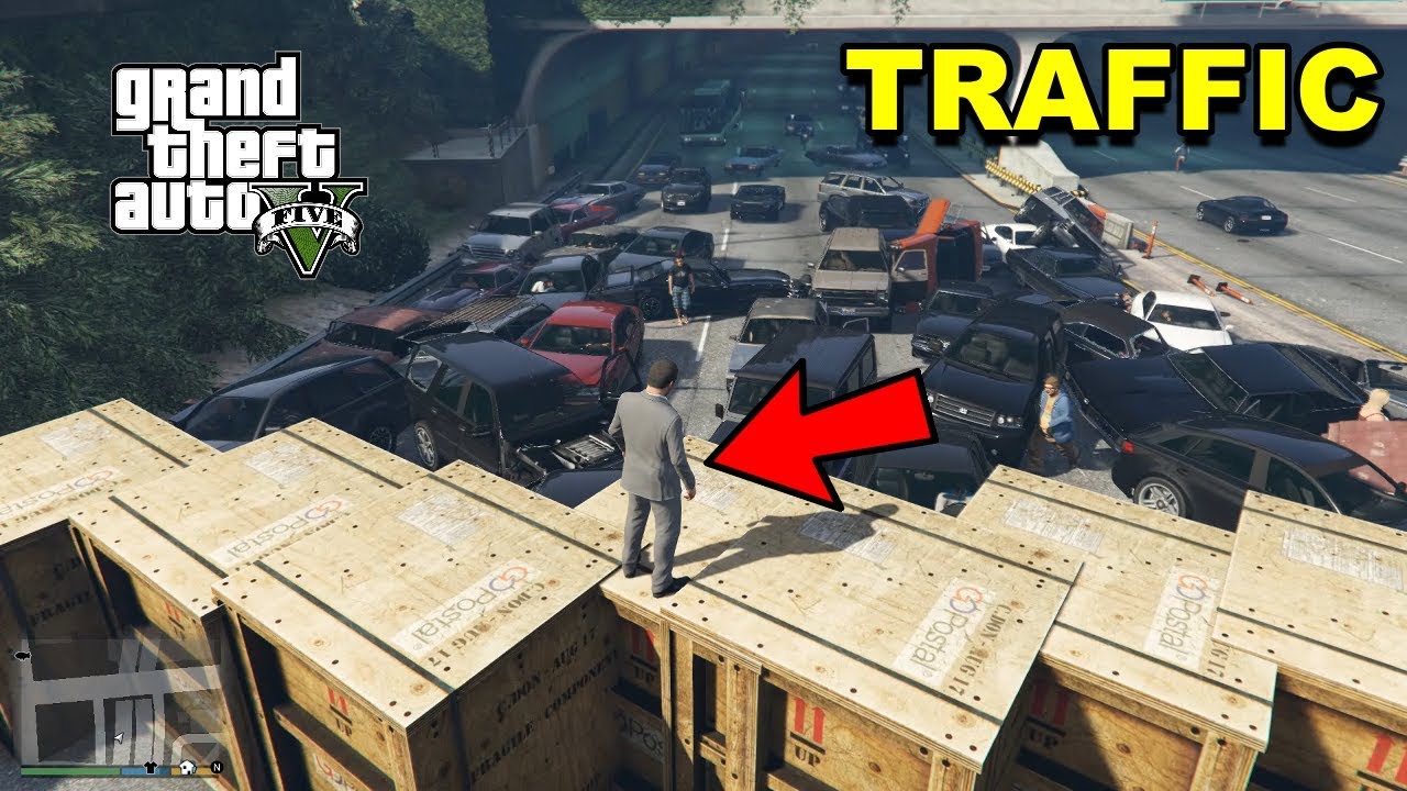 GTA 5 Biggest Traffic jam - GAMEPLAY #4 - YouTube