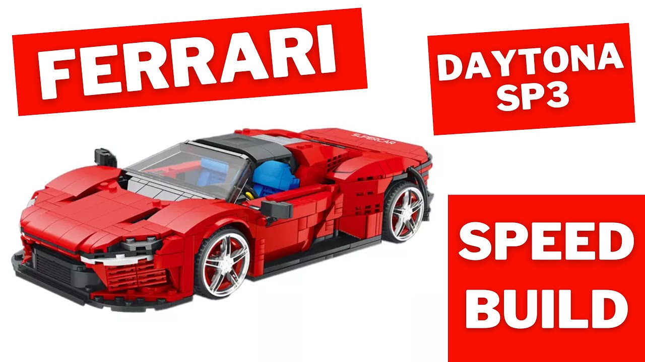 LEGO FERRARI DAYTONA SP3 CREATOR STYLE MOC KIT SPEED BUILD - YouTube