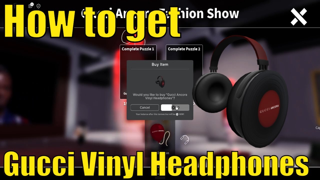 PUZZLE 2 SOLUTION | How to get Vinyl Headphones in Gucci Ancora Fashion ...