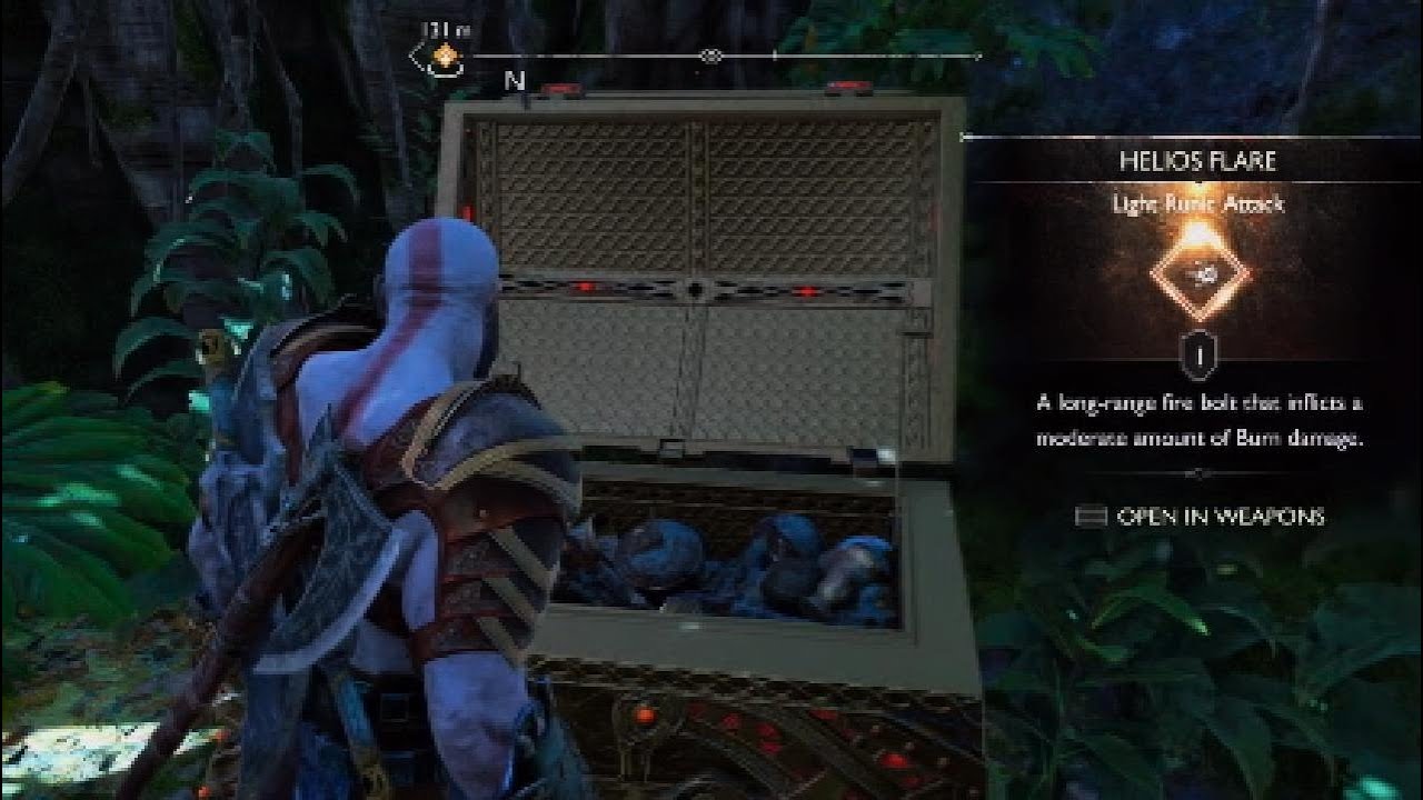 God of War Ragnarok Helios Flare Runic Attack Location Legendary Chest ...