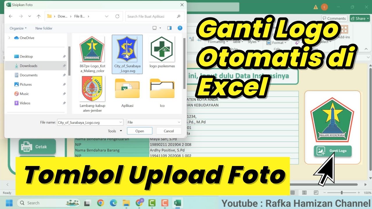 Cara Membuat Tombol Insert Gambar di Eexcel - YouTube