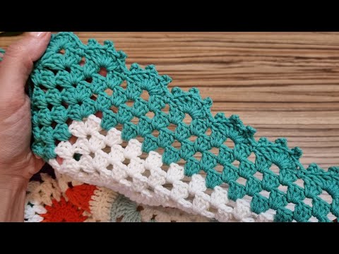Örgü Battaniye / Örtü Kenari Yelpaze Modeli Yapımı