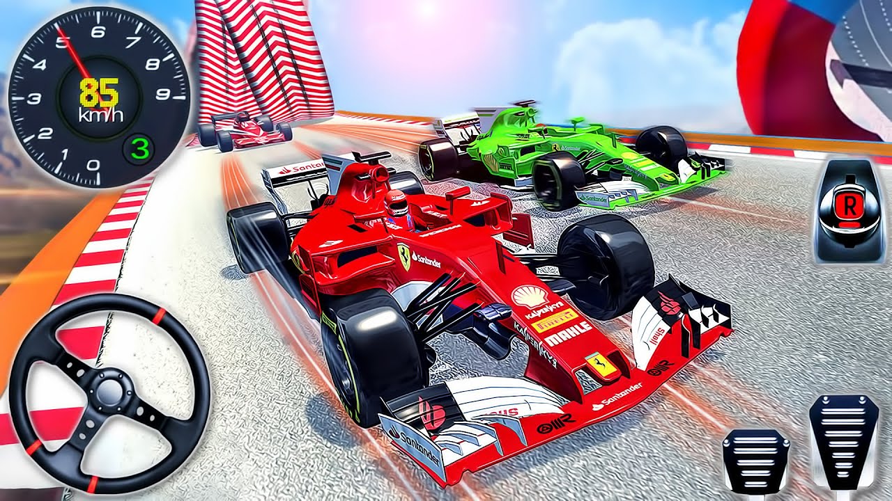 Crazy Formula Racing Stunts Simulator - Car Mega Ramp Impossible 3D ...