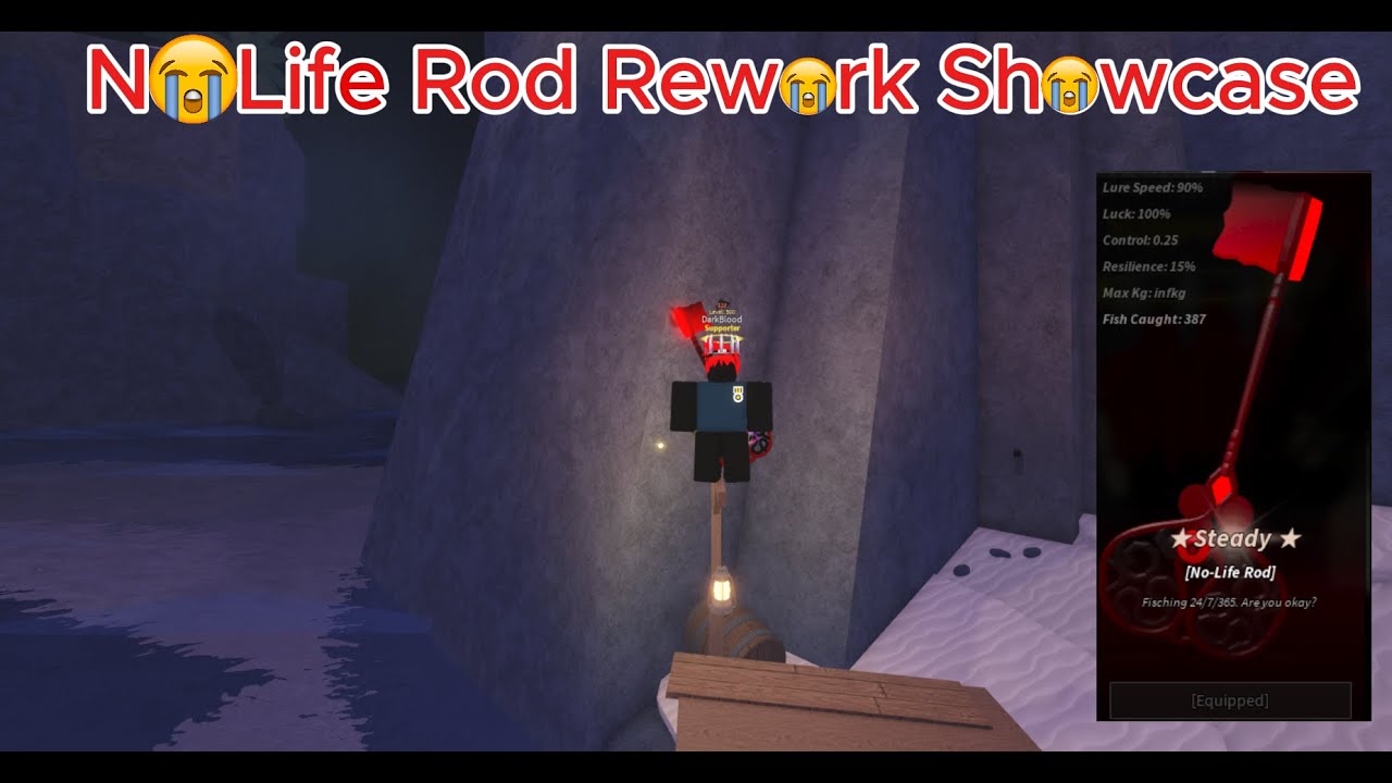 Showcase Rework No-Life Rod & How to get in Fisch - YouTube