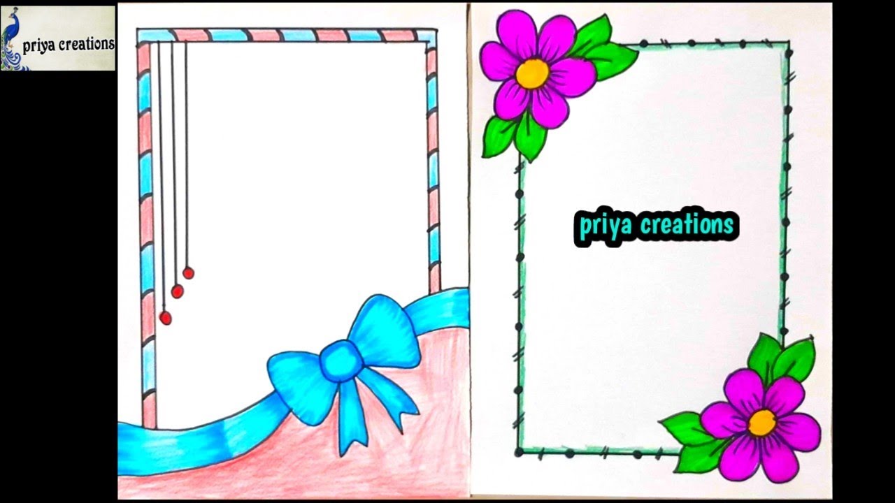 BEAUTIFUL BORDER DESIGNS/PROJECT WORK DESIGNS/FILE/FRONT PAGE DESIGN ...