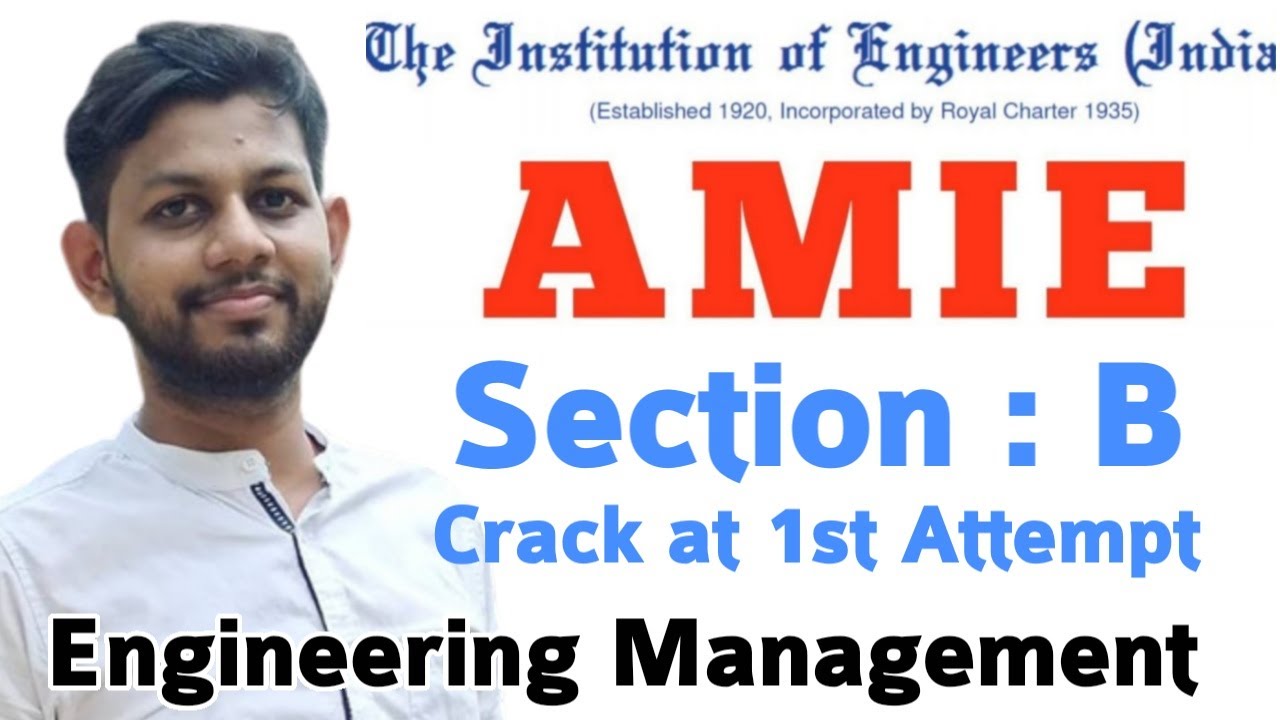 🛑 AMIE (Section-B) ENGINEERING MANAGEMENT #amie #iei #amieindia # ...