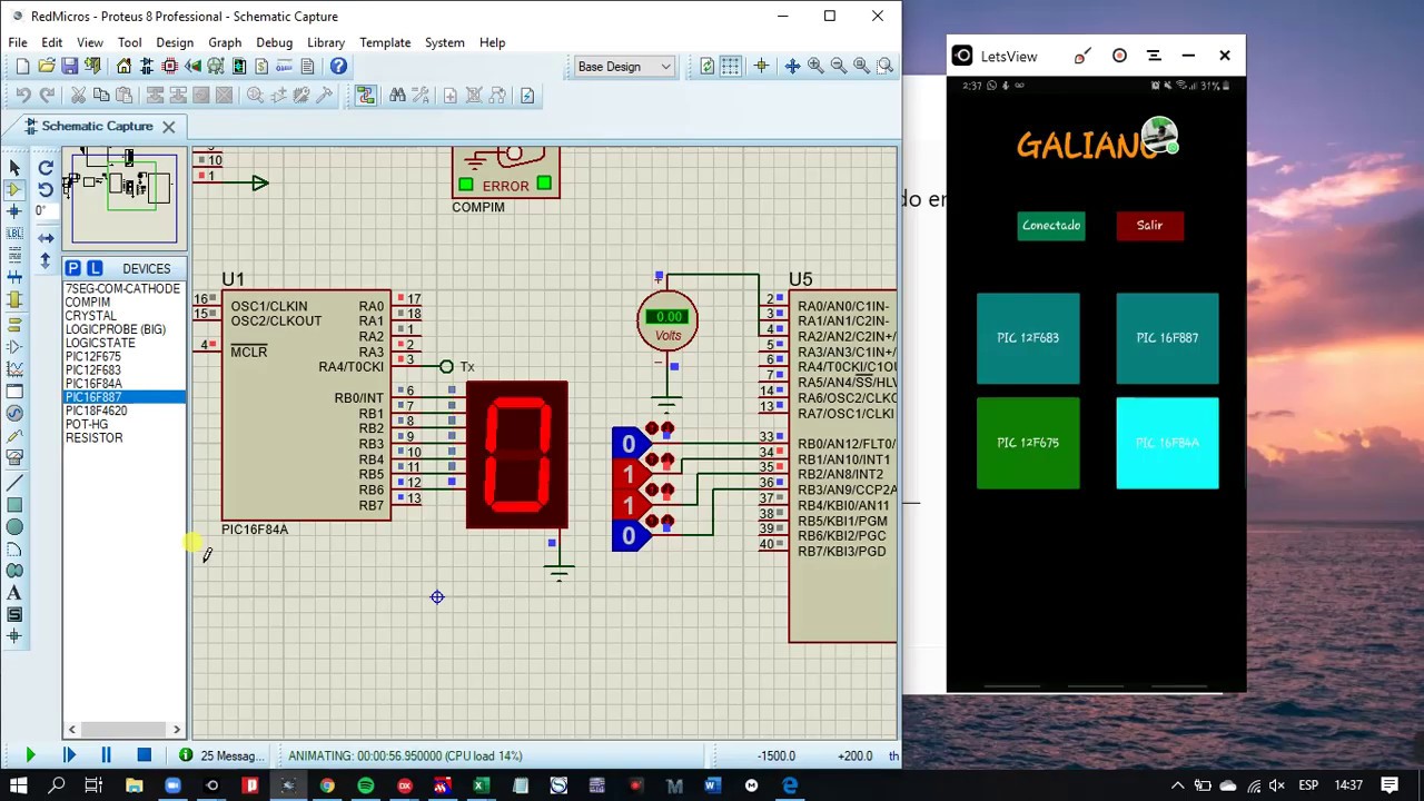 Proyecto Red de Microcontroladores PIC 18F4620, 16F887, 16F84A, 12F683 ...