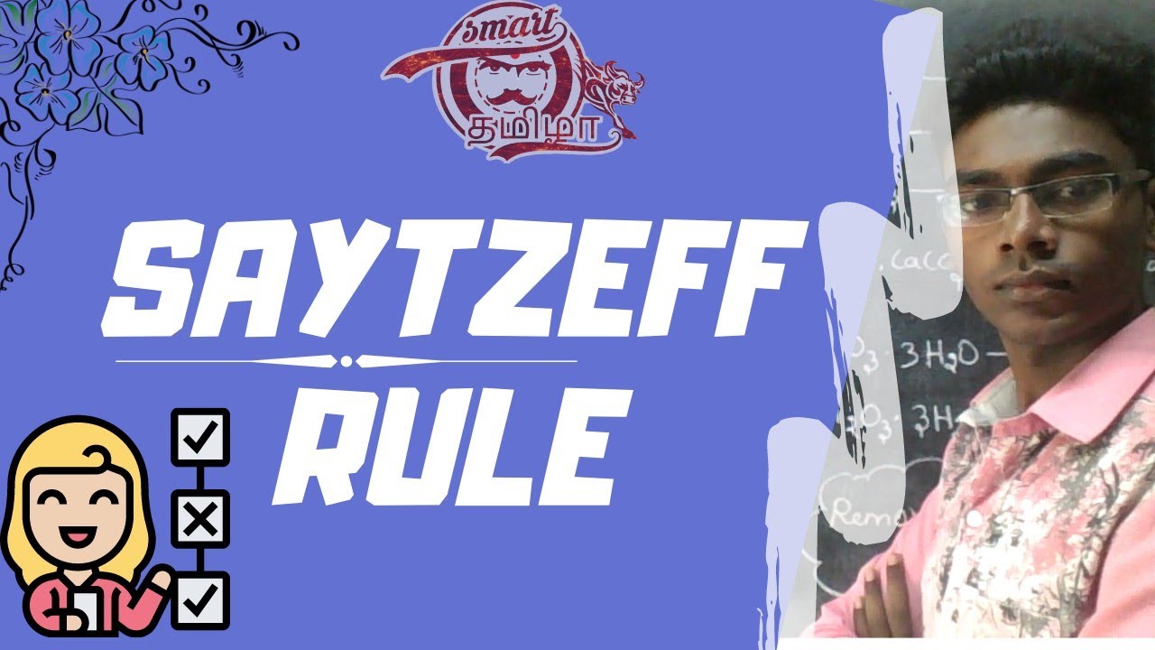 Saytzeff Rule | Tamil | 12th Std Chemistry I Smart Tamizha | - YouTube