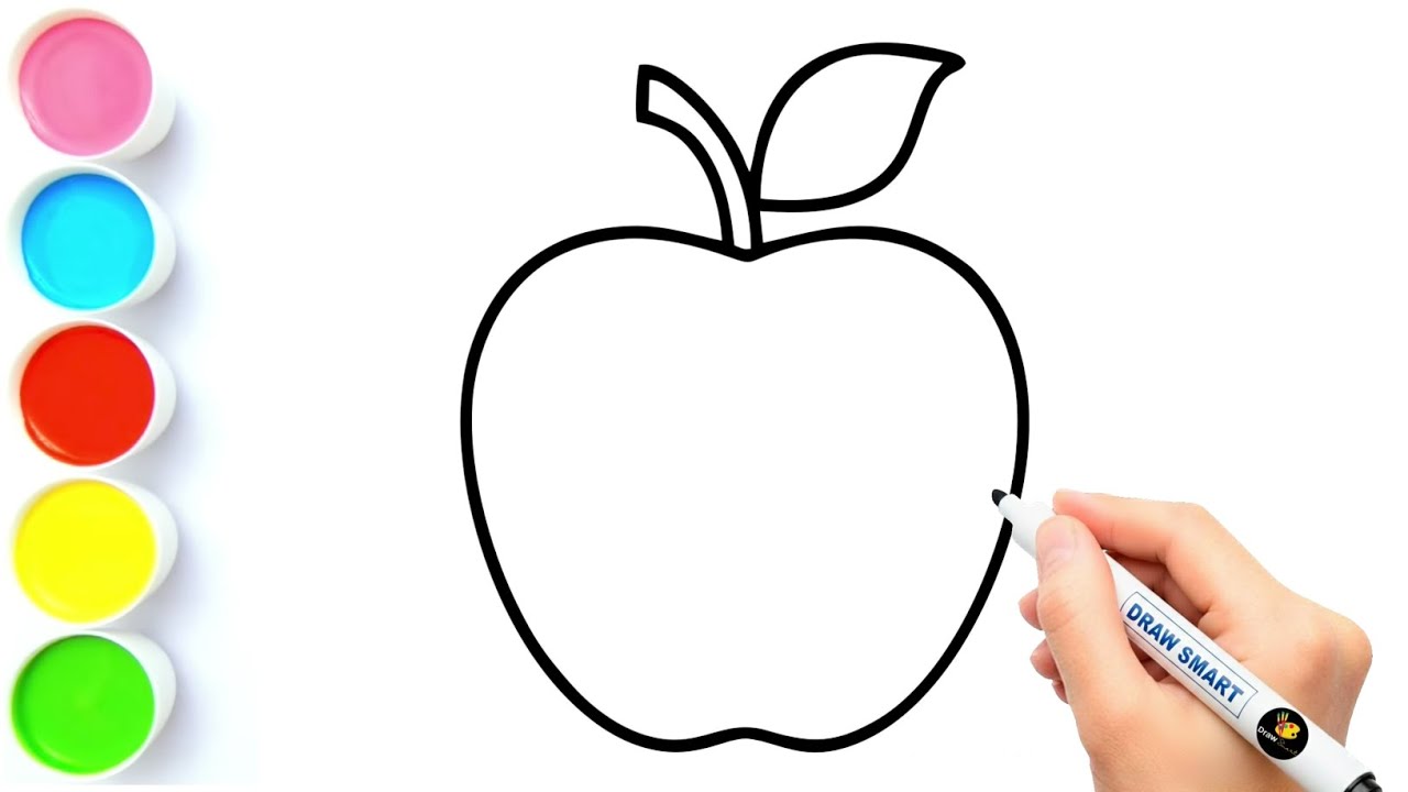 Apple Drawing | Drawing Apple | How to Draw Apple | How to Draw an ...