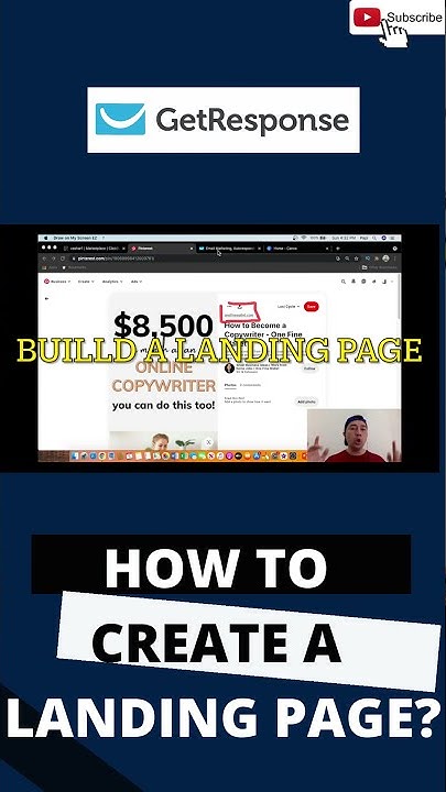 How to create a landing page with getresponse #shorts - YouTube