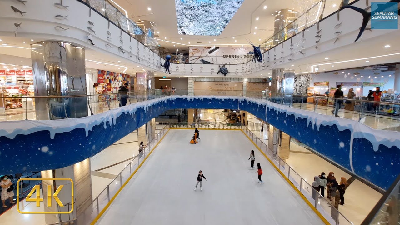 4K Ice Skating di Tentrem Mall Semarang, Pakai Es Beneran - YouTube