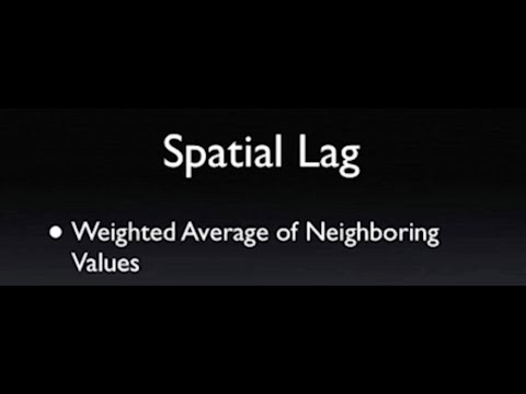 Specifying Spatial Dependence 1: The Spatial Lag - YouTube