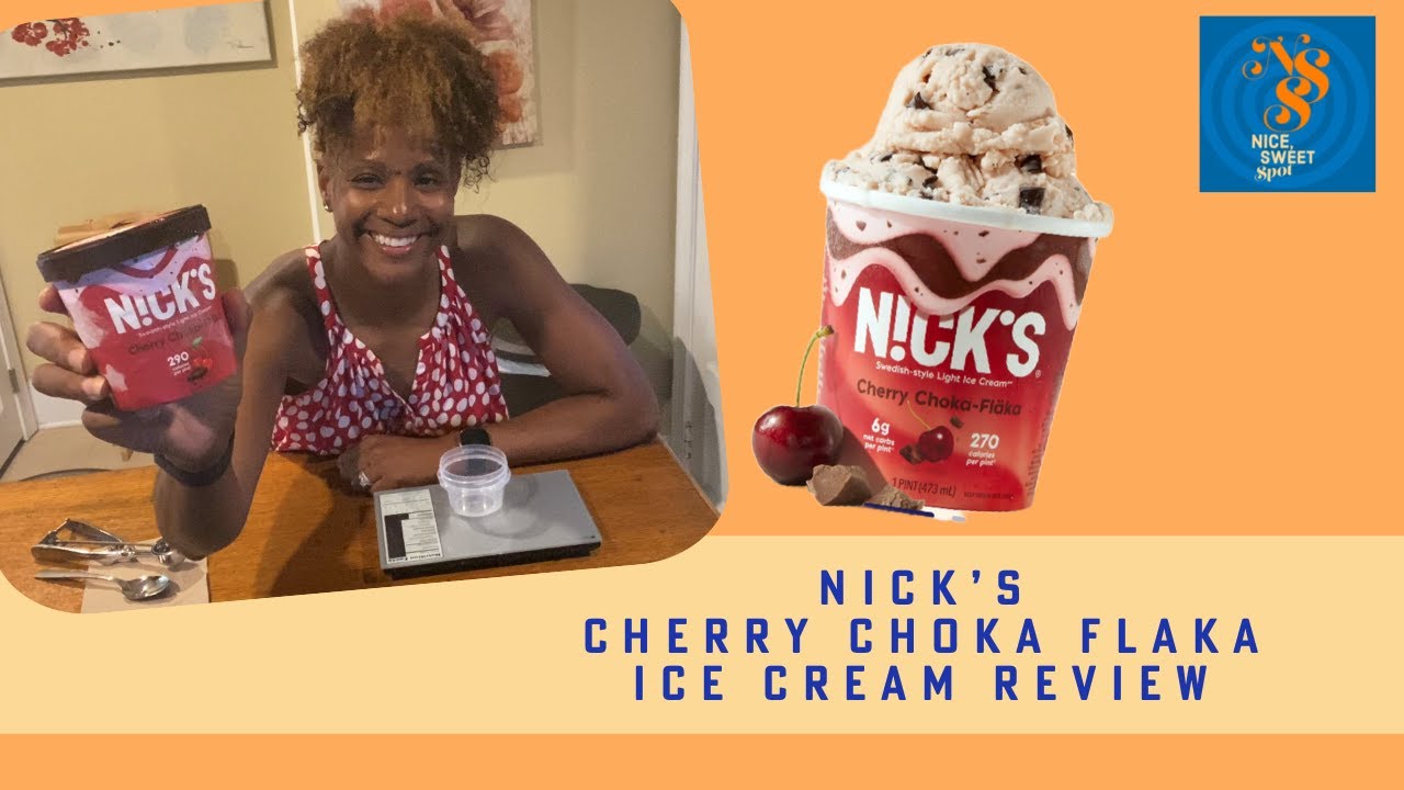 Nick's Cherry Choka Flaka Ice Cream Review - YouTube