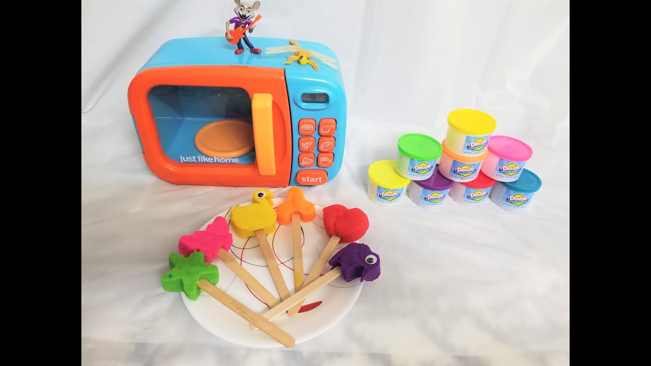 Magic Microwave pretend play with play doh |Learn colors for kids ...