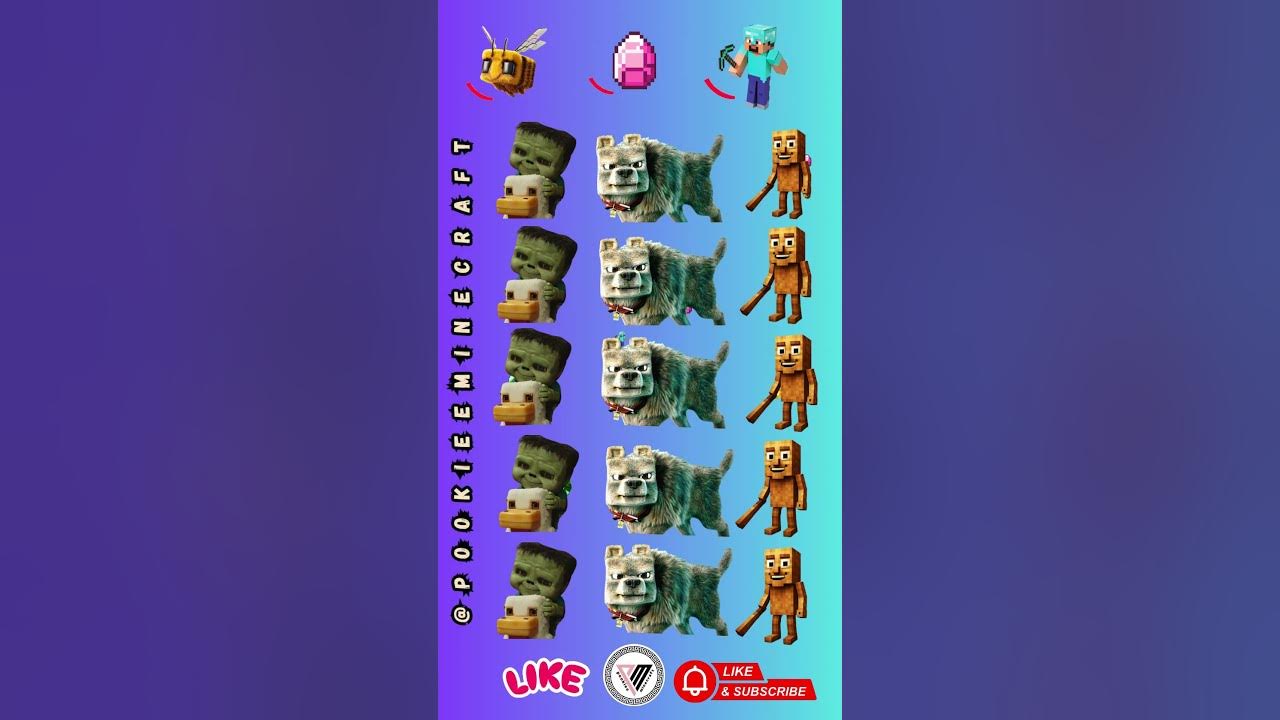 Find Odd Ones 58 김프로 유백합 Minecraft Quiz Trendingshorts Youtube
