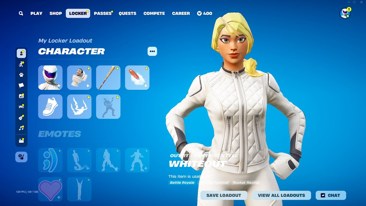 WHITEOUT SKIN | Gameplay (Fortnite Battle Royale) - YouTube