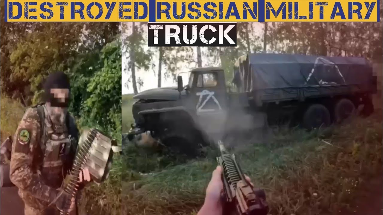 Russian truck destroyed by Ukrainian DRG||Russia Ukraine war||Ukraine ...