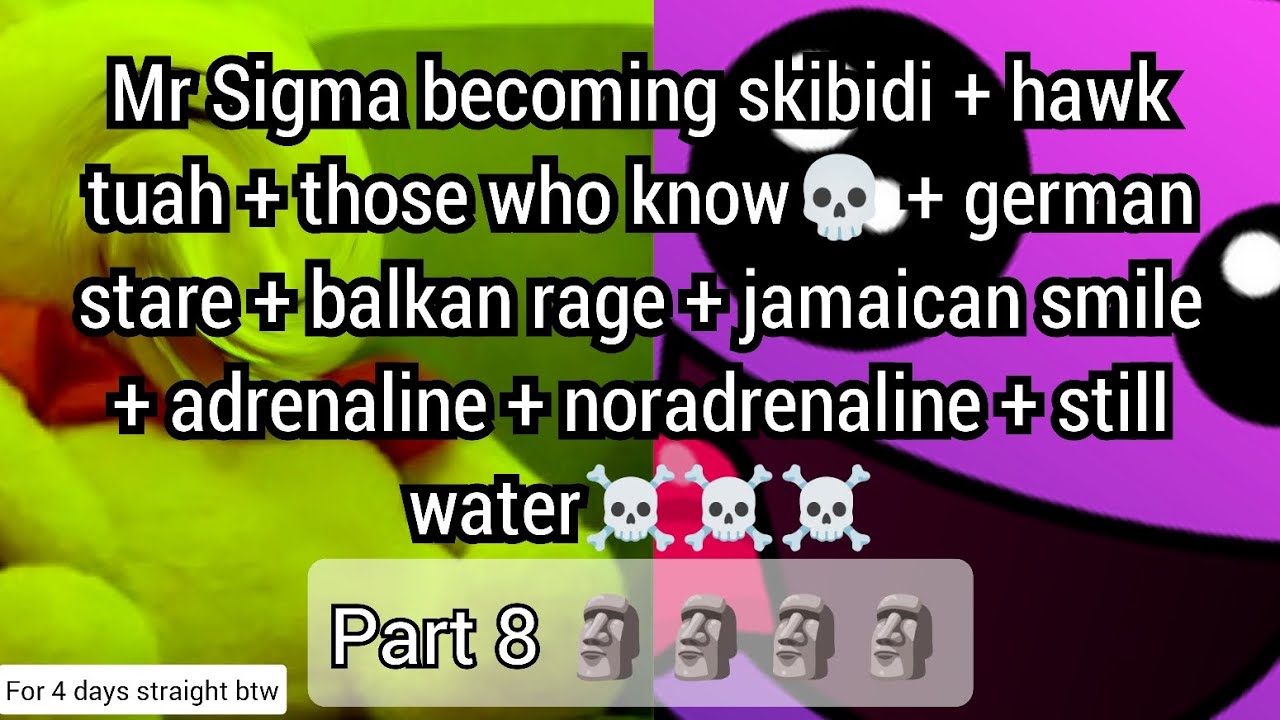 Mr Sigma becoming skibidi + hawk tuah + those who know💀 + german stare ...