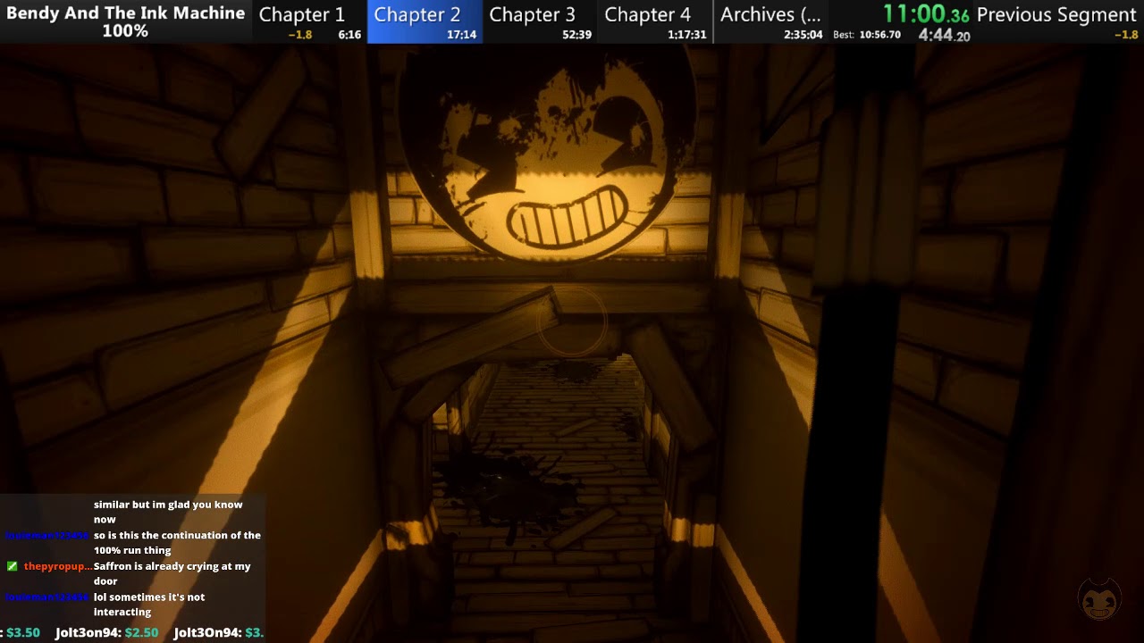 (Previous World Record) Bendy and the Ink Machine | 100% Speedrun (2:33 ...