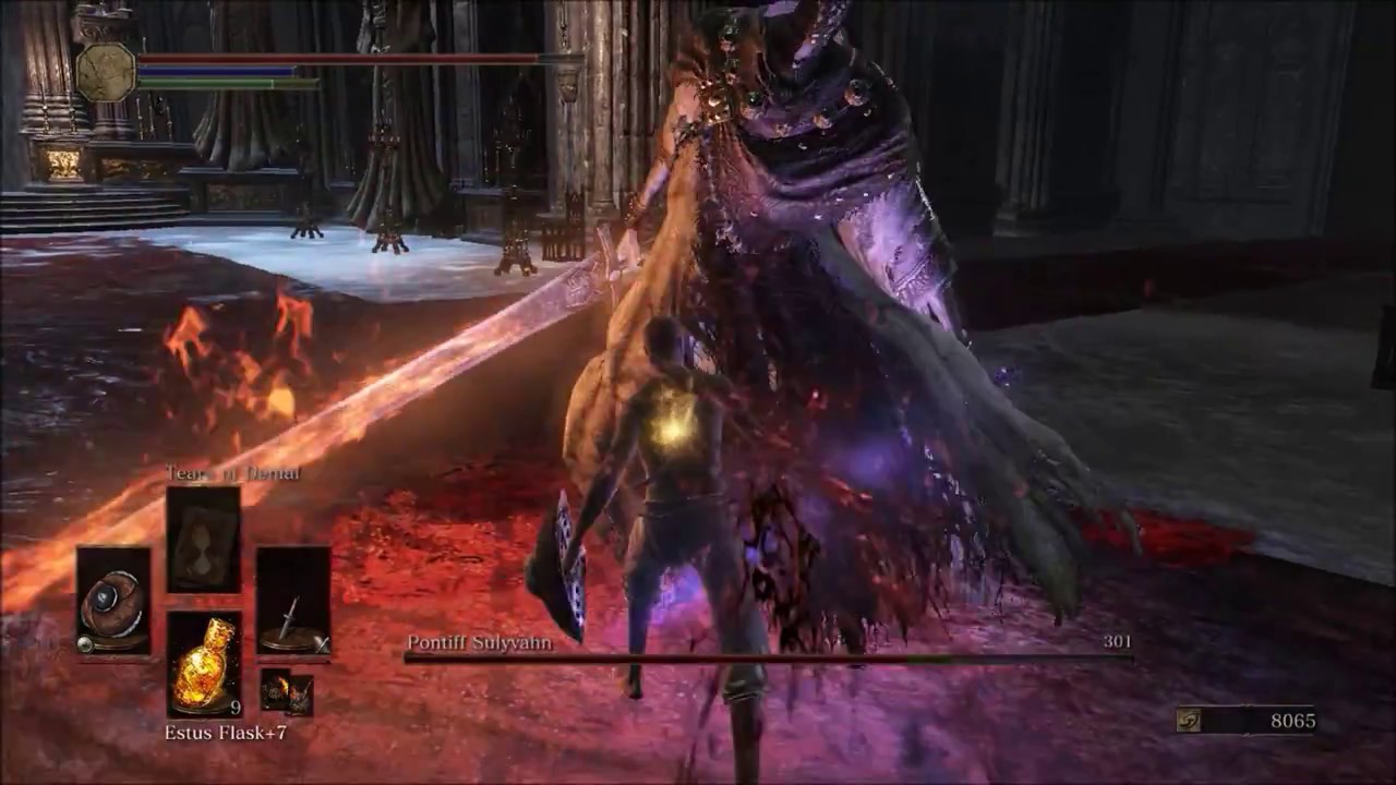 Dark Souls 3 - Pontiff Sulyvahn w/ Broken Straight Sword - YouTube