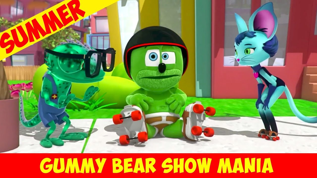 Summer Fun with Gummibär - Roller Skating - Gummy Bear Show MANIA - YouTube