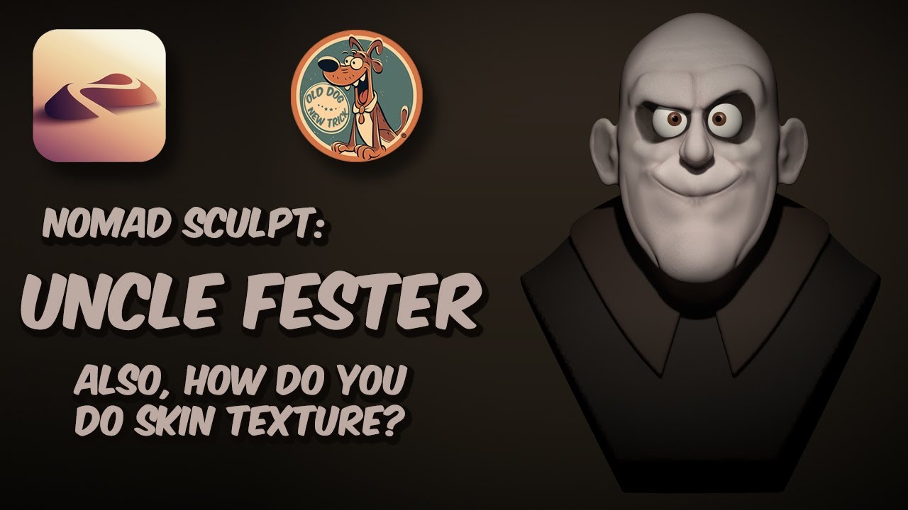 nomad sculpt- how do you do skin texture/ uncle fester - YouTube