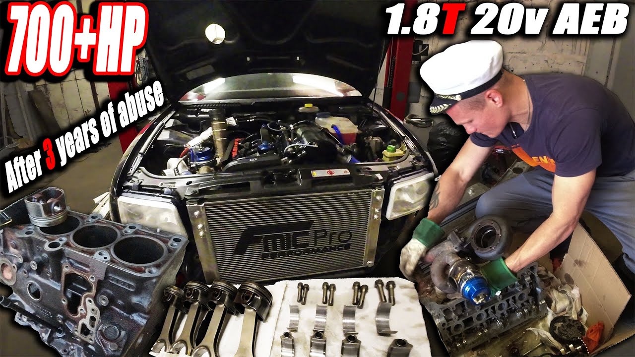 700+HP Audi A4 B5 1.8TQ 20v PTE6062 - Разбираем Двигатель После 3 Года ...