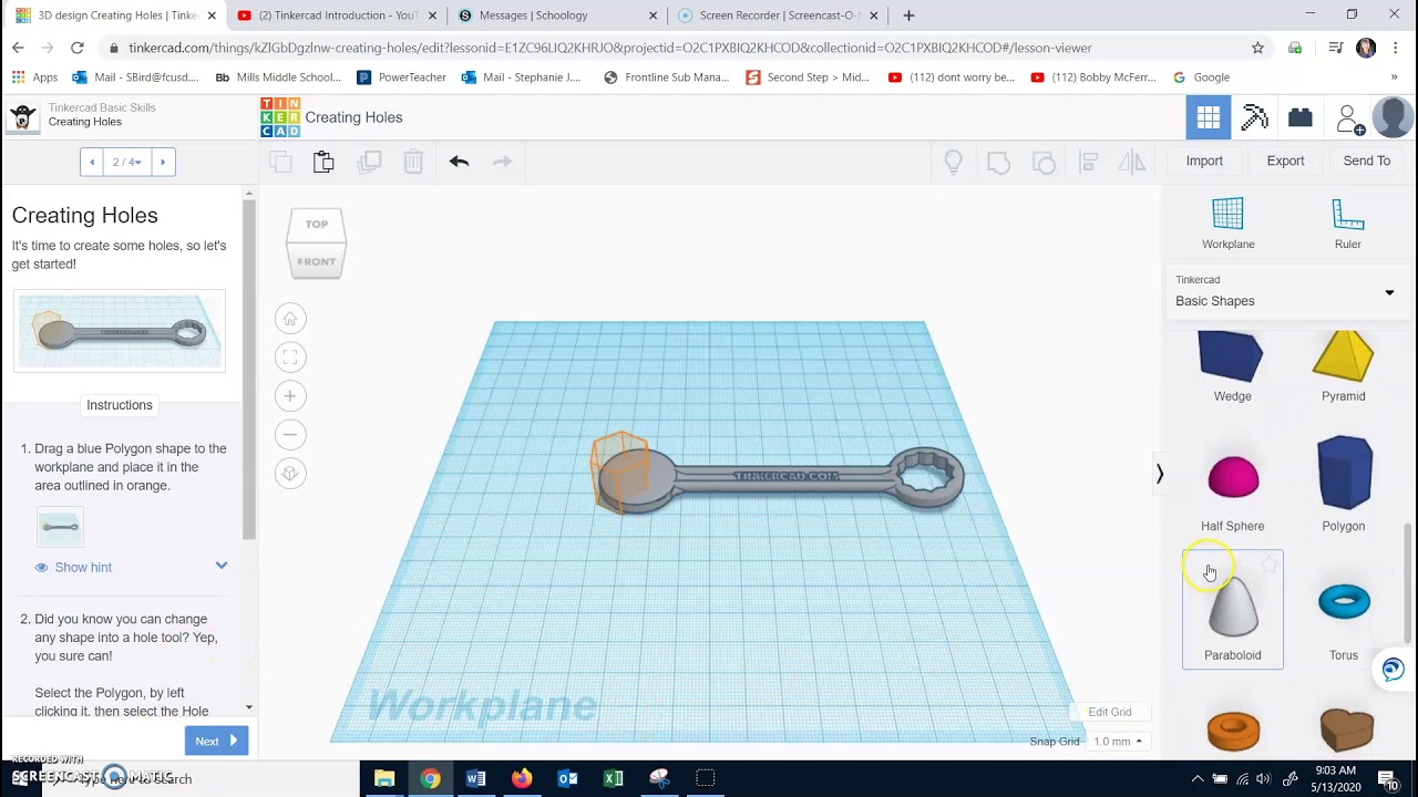 Tinkercad Lesson Creating Holes YouTube tinkercad-lesson-creating-holes-youtube