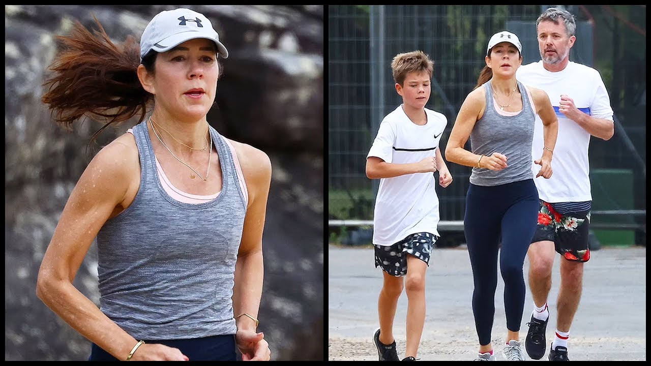 CROWN PRINCESS MARY SPOTTED JOGGING WITH PRINCE FREDERIK IN SYDNEY ...