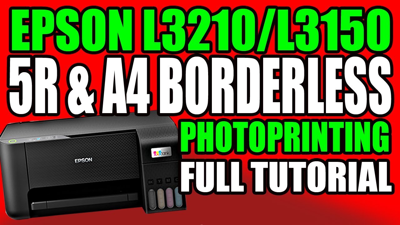 5R AND A4 BORDERLESS PHOTO PRINTING EPSON L3210 L3150 Printfab Not