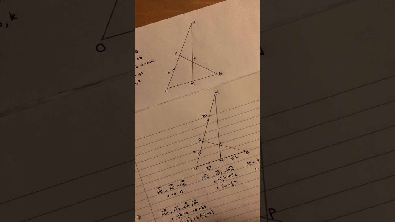 Vectors grade 9 question - YouTube
